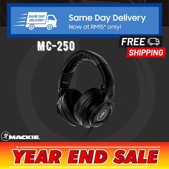 Mackie MC-250 Professional Closed-Back Headphones (MC250/MC 250 ...