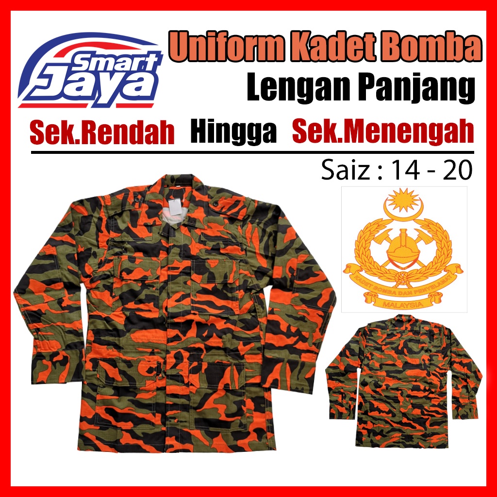 Uniform Kadet Bomba Celoreng Lengan Panjang (#-Ready Stock-#) | Shopee ...
