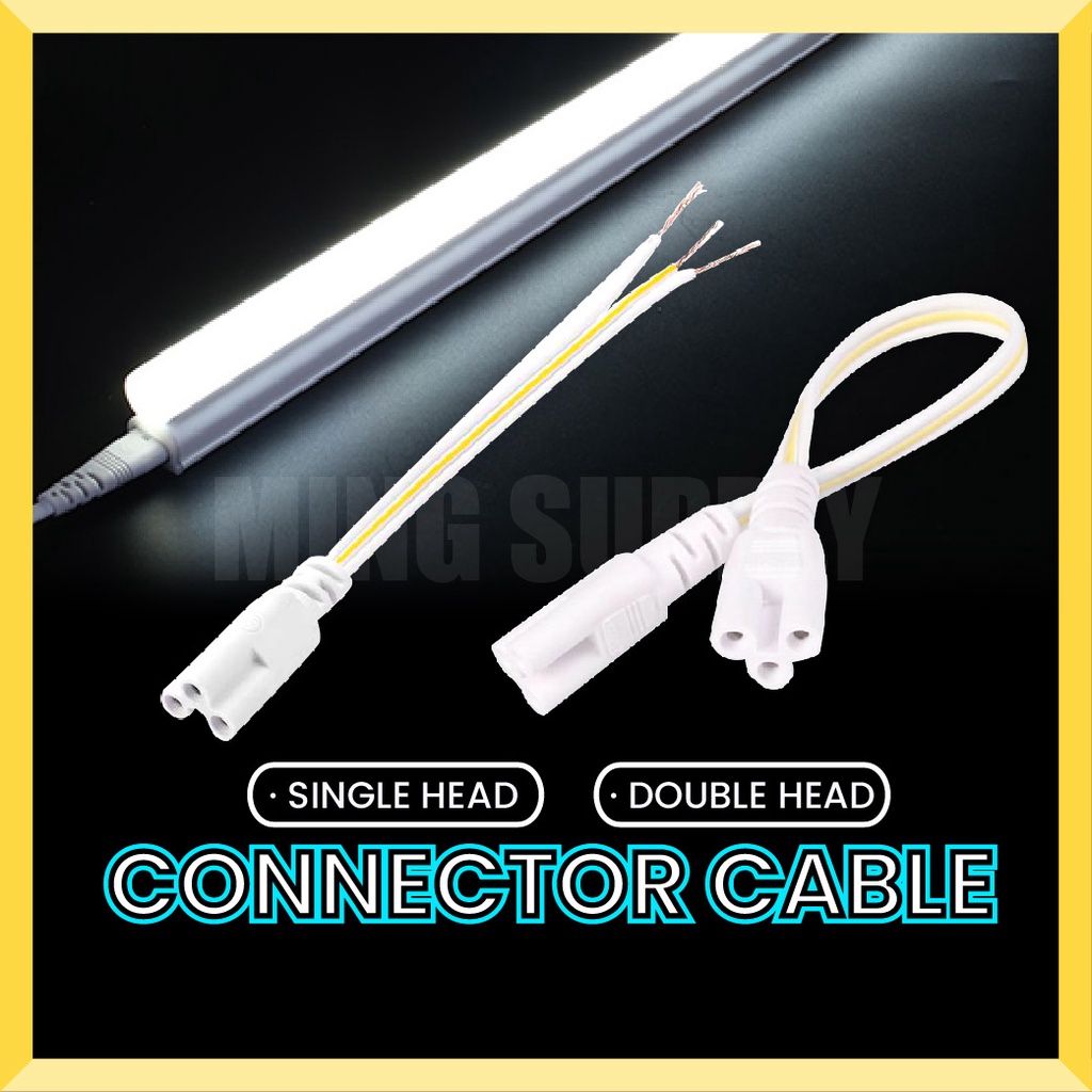 MS_ LED T5 Connector Cable 2 3 Pin Tube Light Corner Joint Single ...