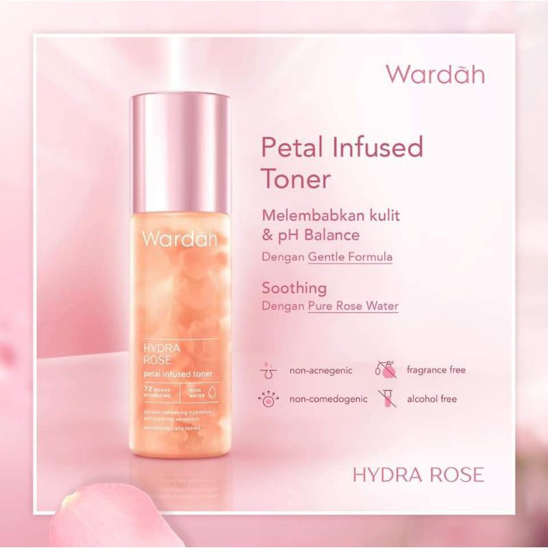 Wardah Hydra Rose Petal Infused Toner (100ml) | Shopee Malaysia