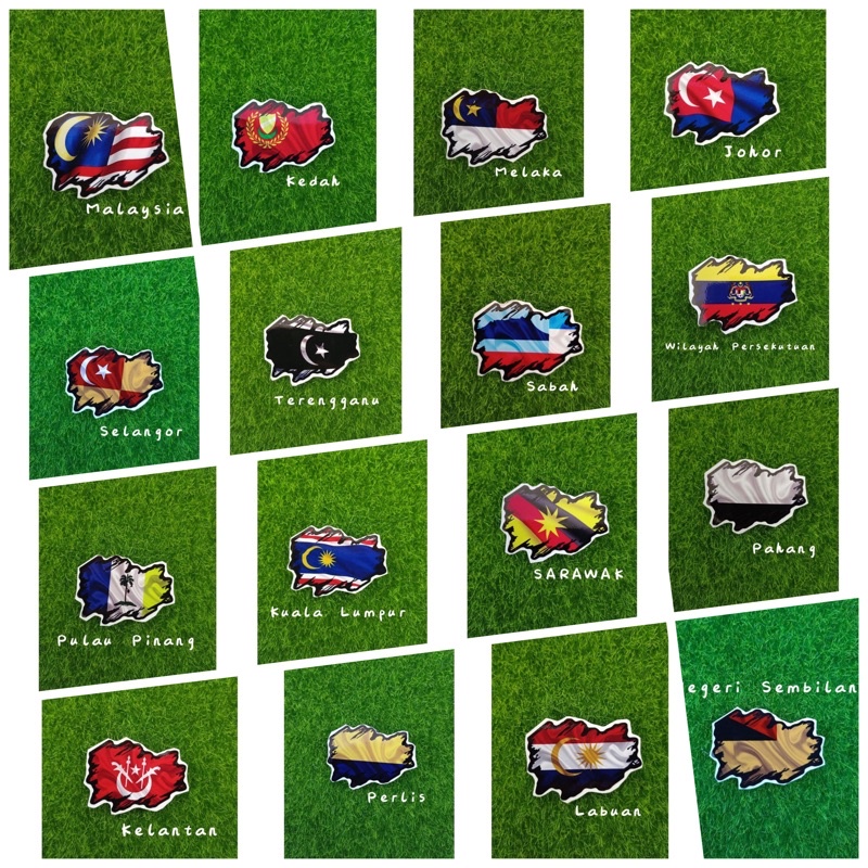 STICKER FLAG NEGERI MALAYSIA (READY STOCK) | Shopee Malaysia