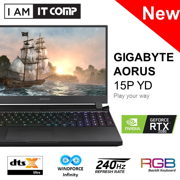 GIGABYTE AORUS 15P YD 15.6" Gaming Laptop ( i7-11800H/16GB/1TB/RTX3080 ...