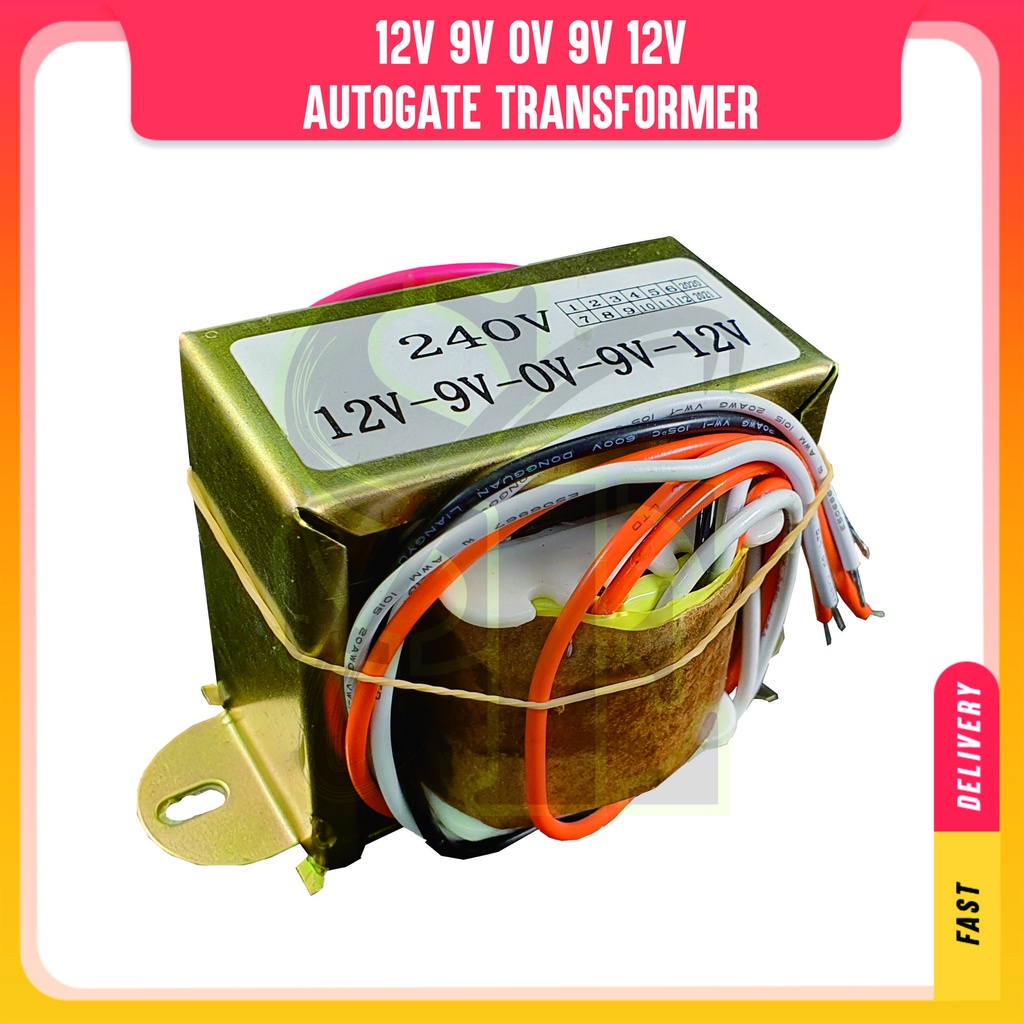 Power Transformer for Autogate 12V-9V-0V-9V-12V Input AC230V (Suitable ...