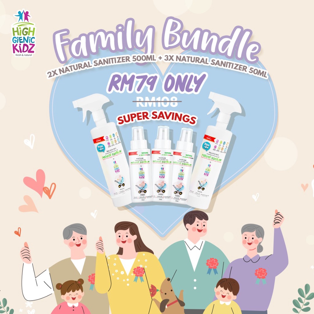 [SUPER SAVING-FAMILY BUNDLE] PREMIUM Sanitizer 50ml & 500ml - Natural ...