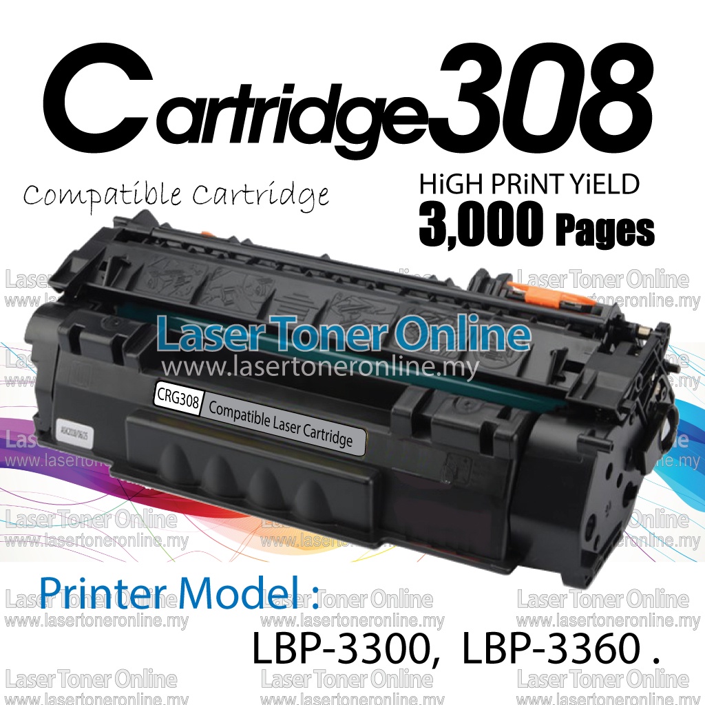 Compatible to Canon Cartridge 308 CRG308 Canon308 Compatible to Canon ...