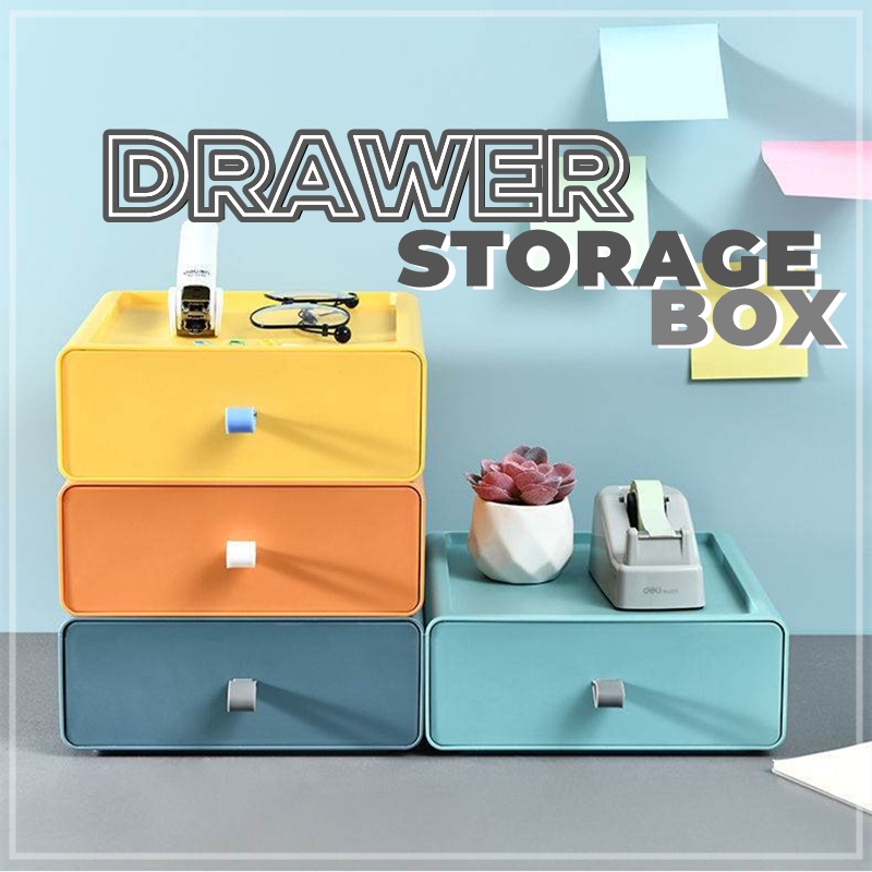 Colorful Stackable Drawers Storage Box Makeup Box DIY Vanity Dorm ...