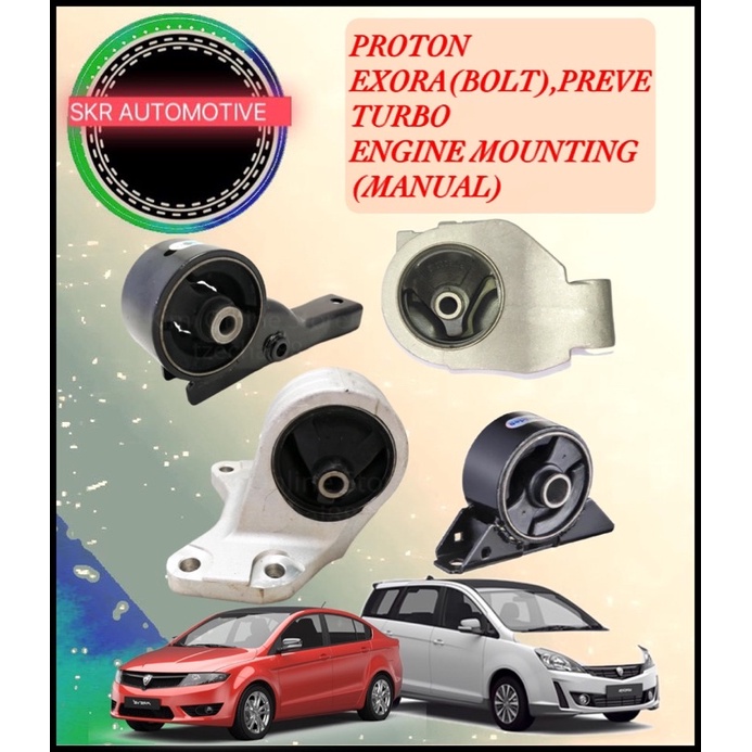 PROTON EXORA (BOLD), PREVE (MANAUL) ENGINE MOUNTING FULL SET (4 PCS ...