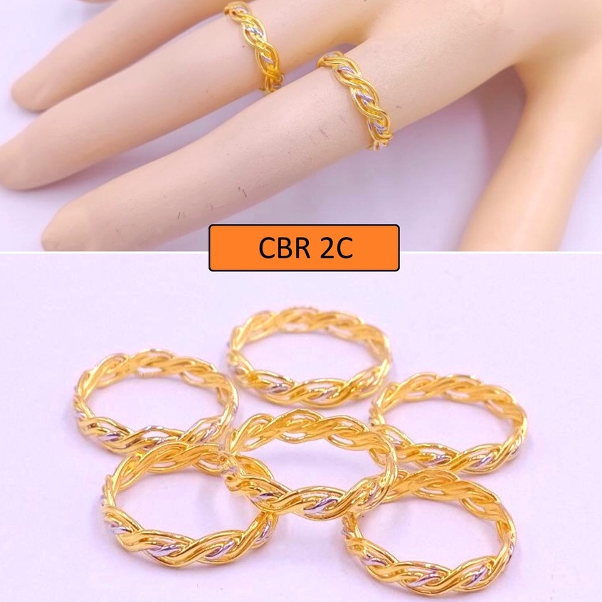 CINCIN BELAH ROTAN BERDESIGN Emas 916 Original Cincin Emas Cincin Padu ...