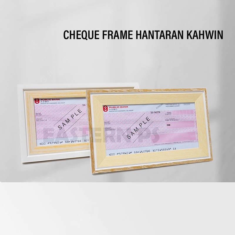 CHEQUE FRAME HANTARAN KAHWIN / WOOD CHEQUE FRAME / BEKAS CEK MAS KAHWIN ...