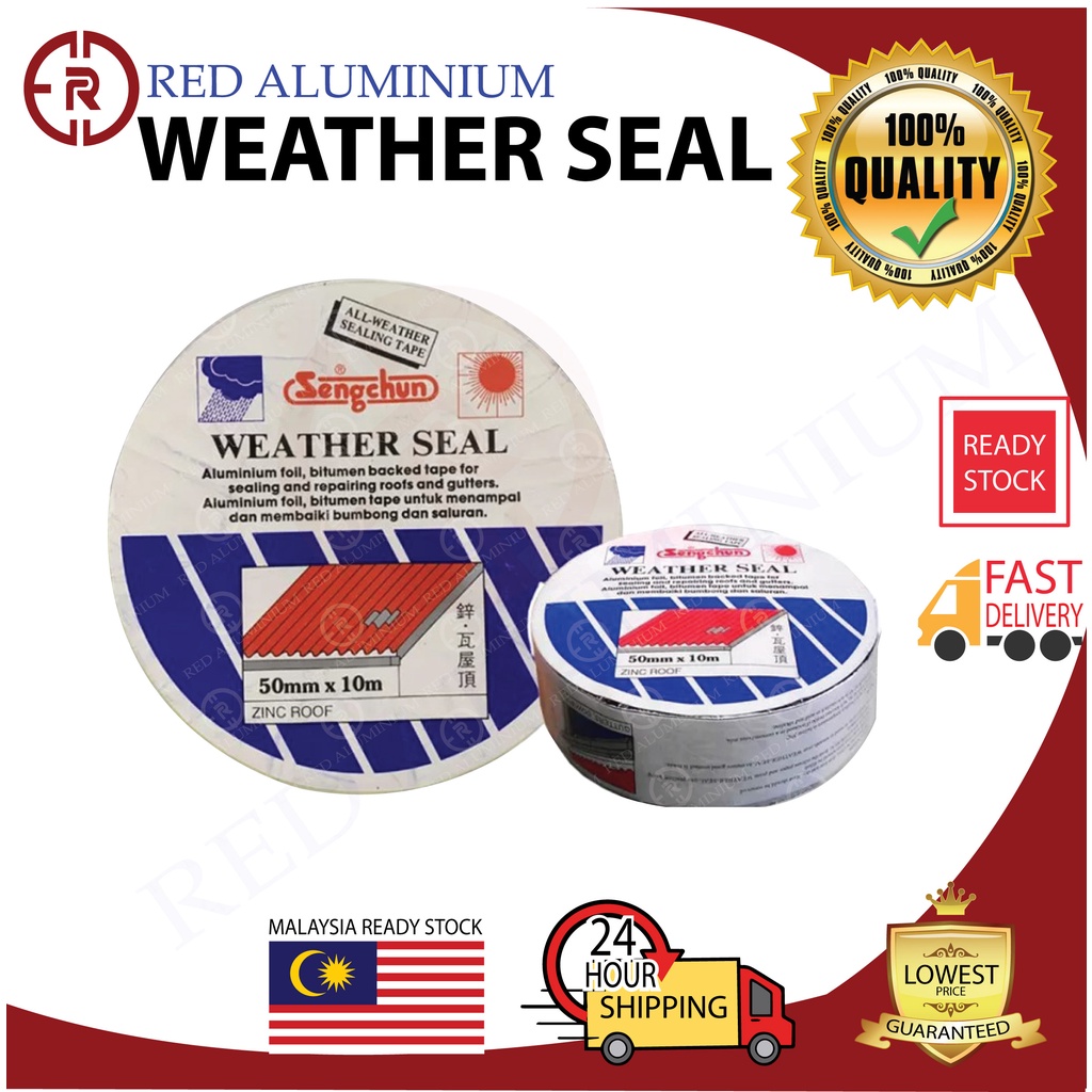 Weather seal aluminium foil bitumen bracked tape for sealing and ...