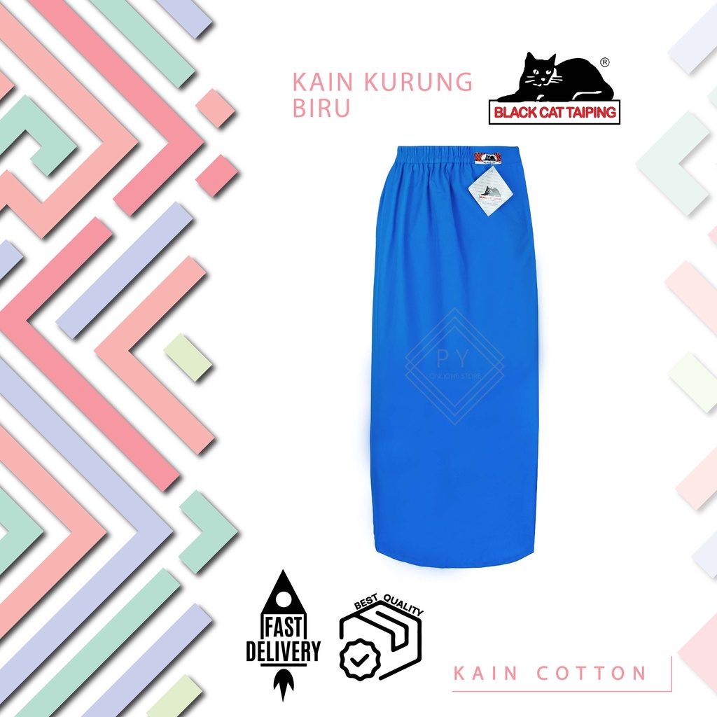 KAIN KURUNG BIRU MUDA SEKOLAH MENENGAH KAIN COTTON SCHOOL UNIFORM ...