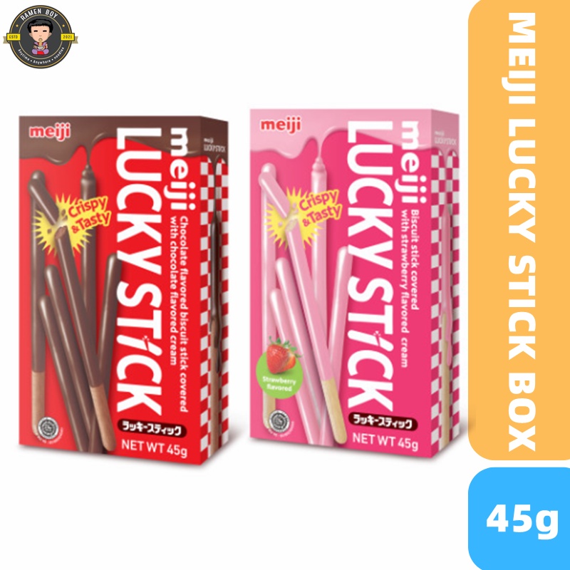 Meiji Lucky Stick Box 45g [Chocolate/Strawberry] | Shopee Malaysia