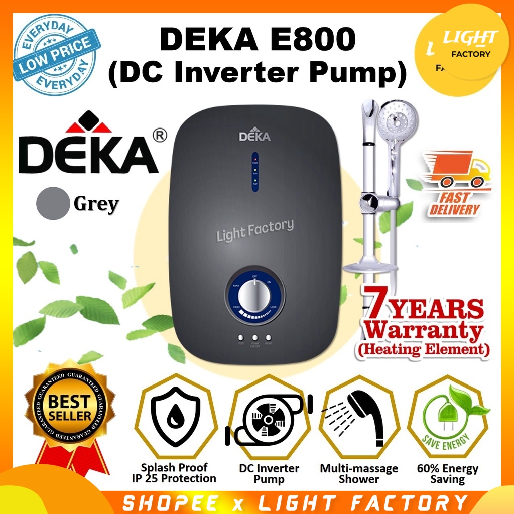 DEKA E800 DC Pump Instant Water Heater DC Pump Inverter Dark Grey ...