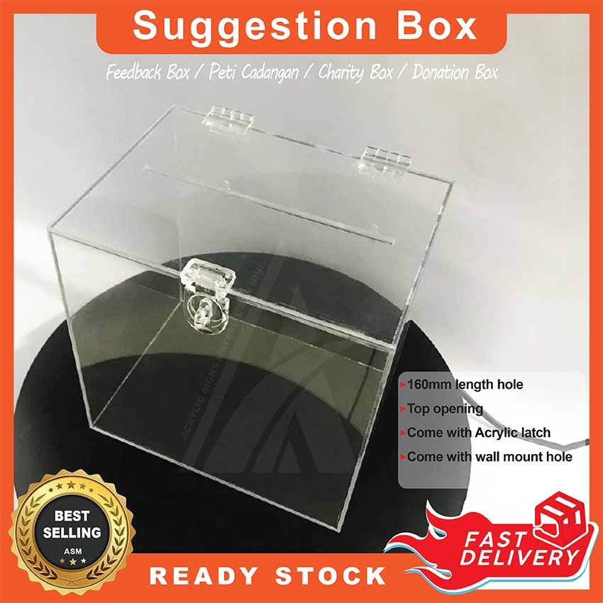 Suggestion Box / Feedback Box / Peti Cadangan / Charity Box / Donation ...