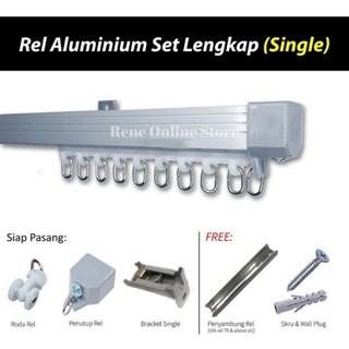 Rail Langsir Aluminium Tebal & Berkualiti ! Besi Langsir / Rel Langsir ...
