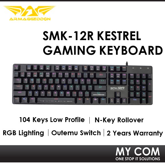 Armaggeddon SMK-12R Kestrel RGB 104 Keys Outemu Switch USB Programmable ...