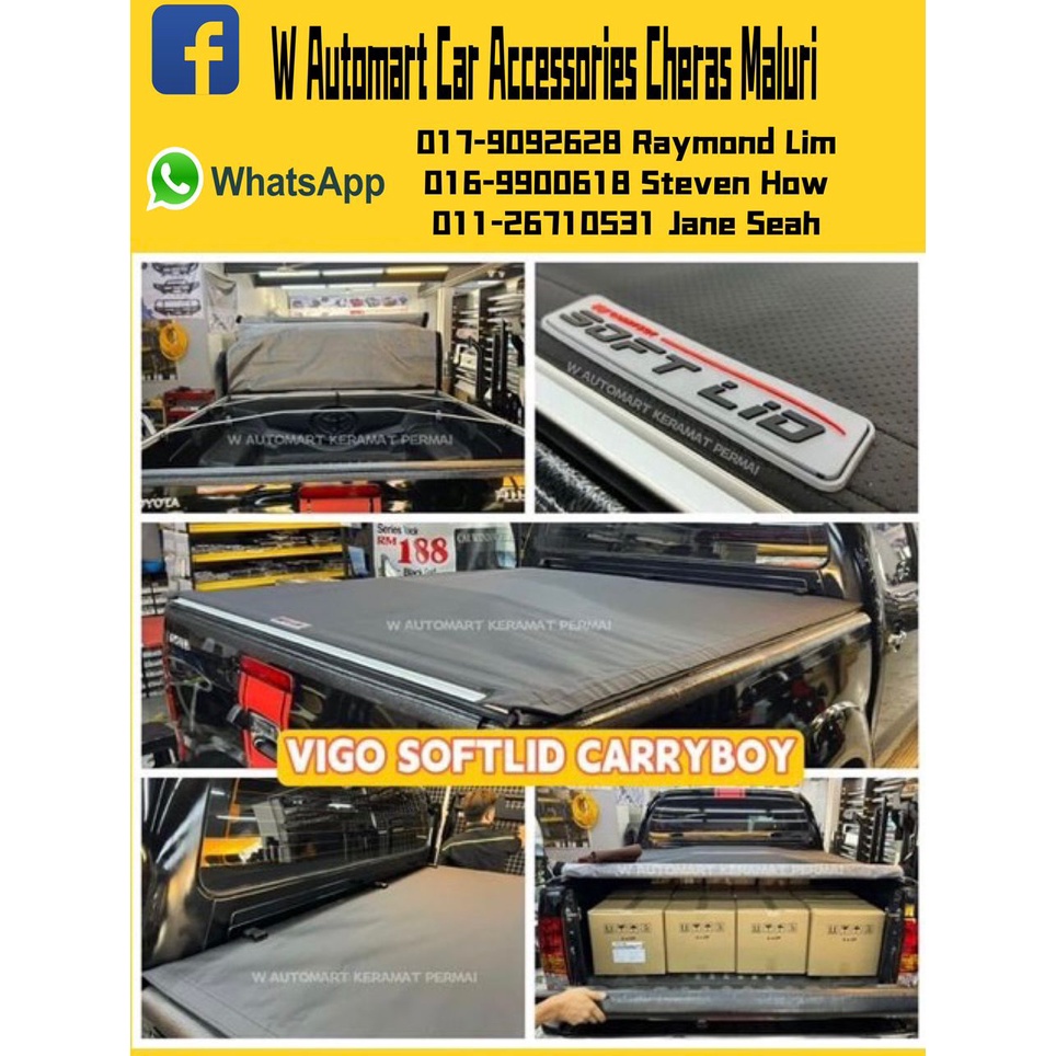 TOYOTA HILUX VIGO 05-15 CARRYBOY SOFTLID SOFT LID COVER | Shopee Malaysia