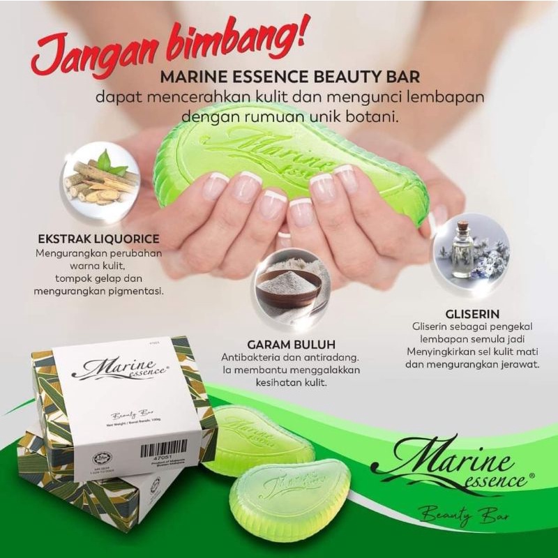 [READY STOK] MARINE ESSENCE BEAUTY BAR sabun garam buluh rawat jerawat ...