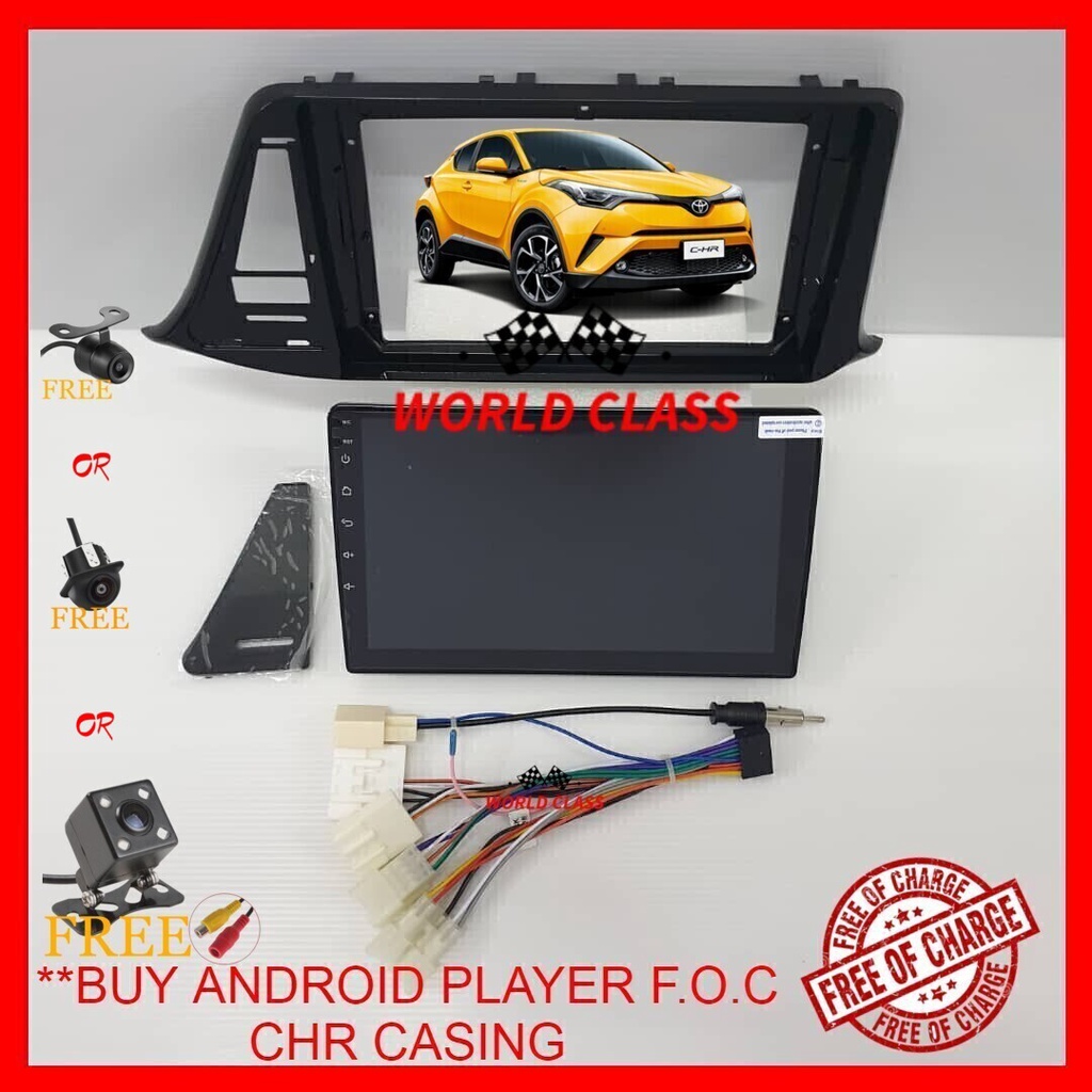 TOYOTA CHR 2018-2022 ANDROID PLAYER 9" 2.5D FULL HD SCREEN WITH (F.O.C ...