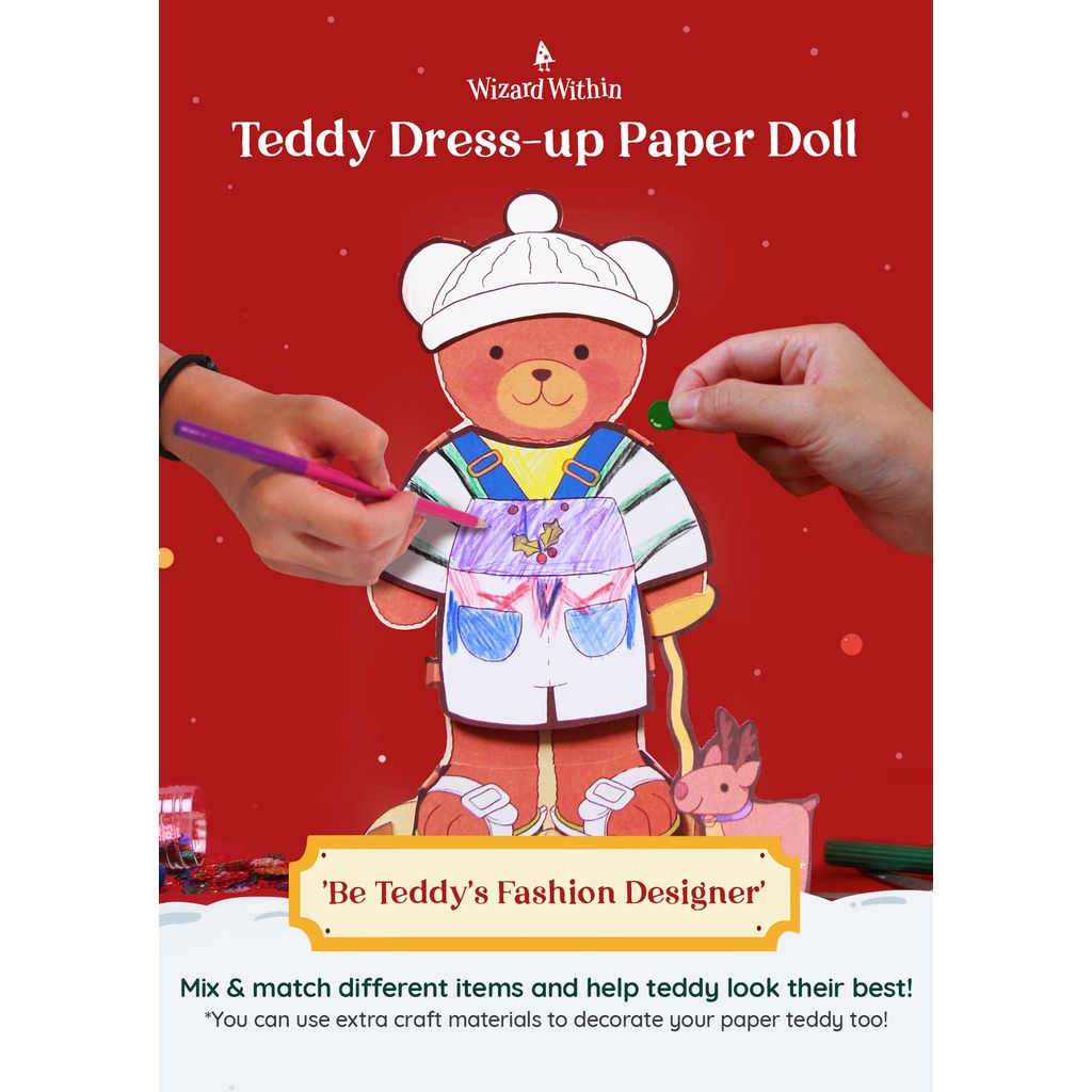Teddy Dress-up Paper Doll (Christmas Gifts for Kids) | Shopee Malaysia