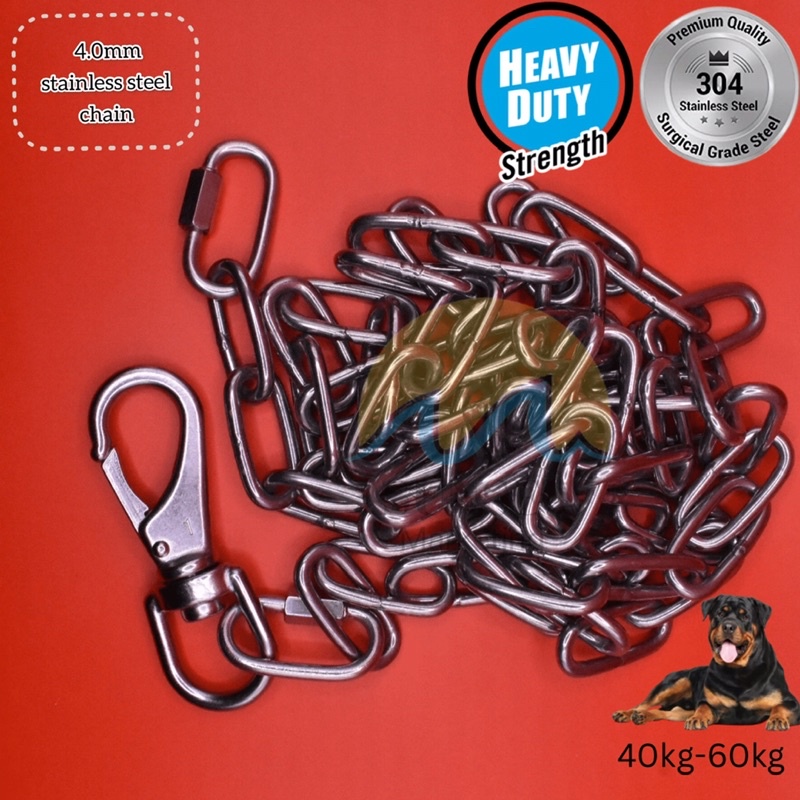 animal chain 304# stainless steel..4.0mm.. 6feet...rantai binatang ...