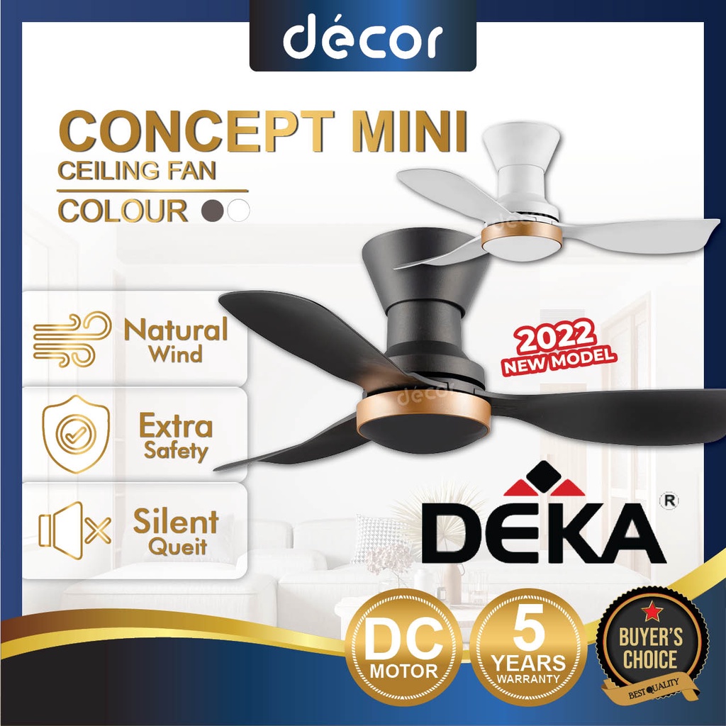 DEKA Fan DEKA CONCEPT MINI 34" 3 Blades 7 Speed Forward+Reverse DC ...