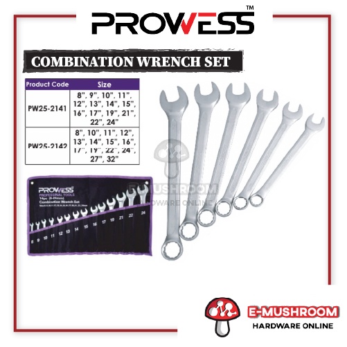 Prowess Heavy Duty Combination Wrench Set Spanner Set | Shopee Malaysia