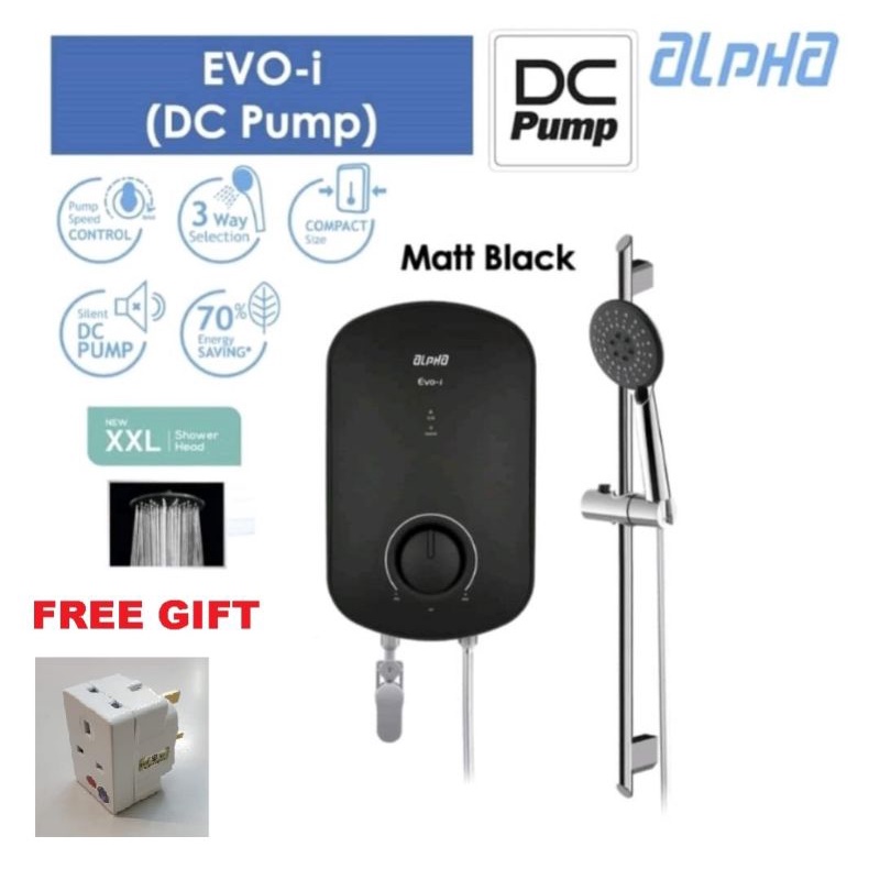 Alpha Water Heater DC Pump Evo-I / EvoI (Matt Black) | Shopee Malaysia