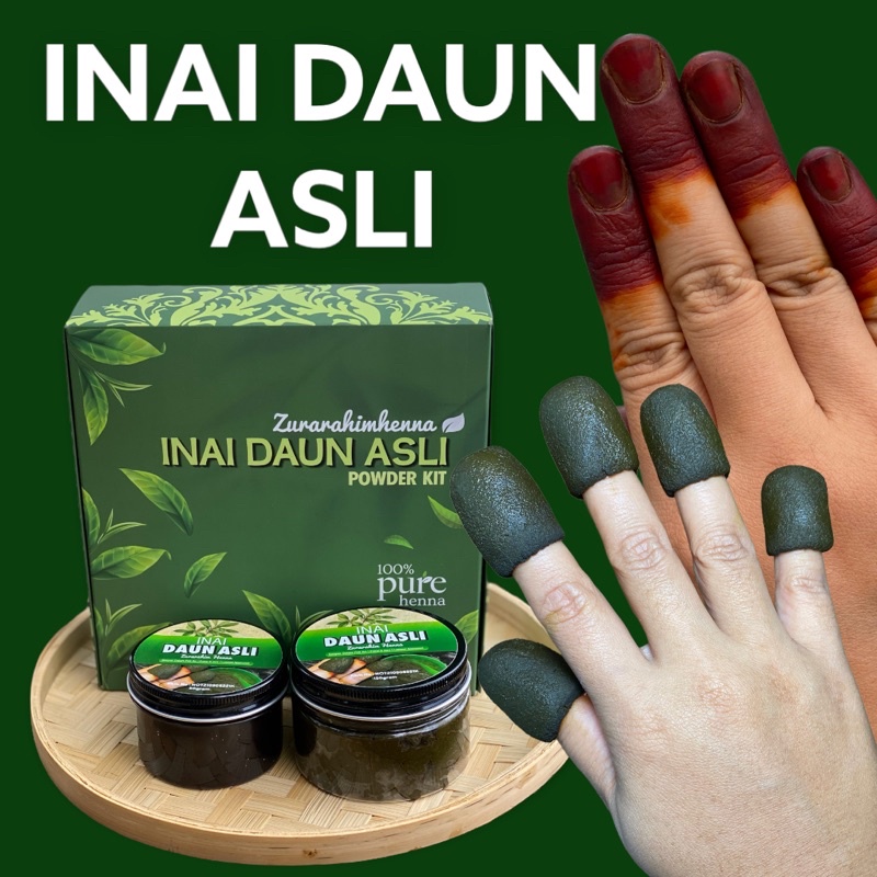 INAI DAUN ASLI ZURARAHIMHENNA | Shopee Malaysia
