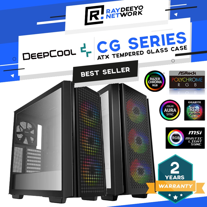 Deepcool CG540 / CG560 ATX Case Chassis [Tempered Glass Mid-Tower Case ...