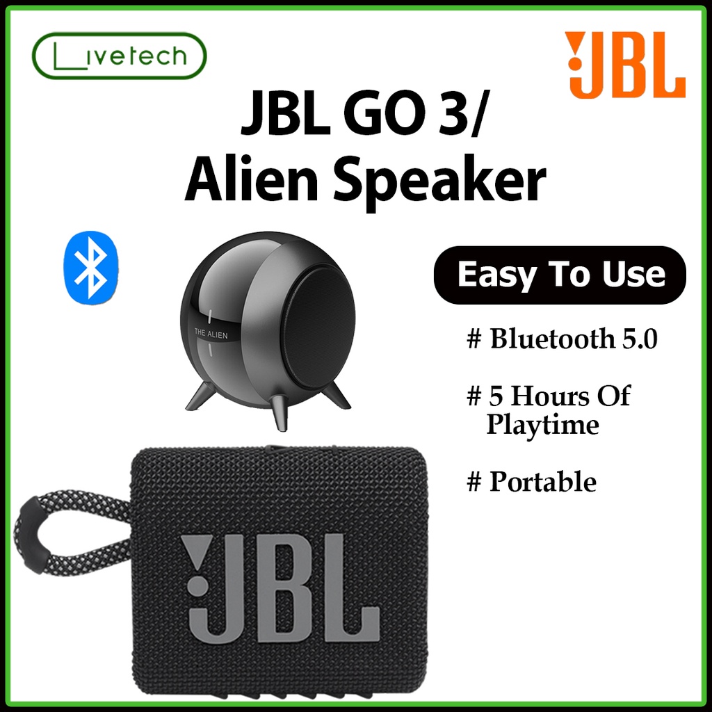 LiveTech Portable Alien Bluetooth Mini Speaker 3D Surround Mega Bass ...