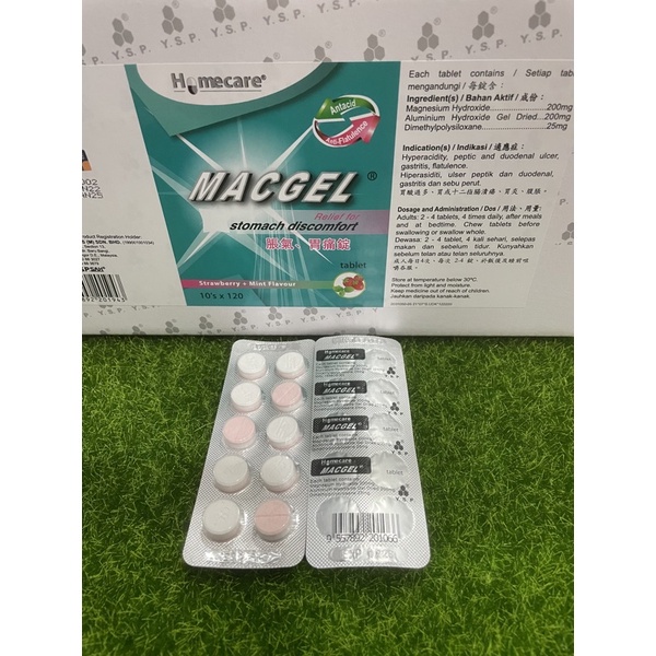 YSP Homecare Macgel Tablet 10 tablets (Exp: July 2025) | Shopee Malaysia
