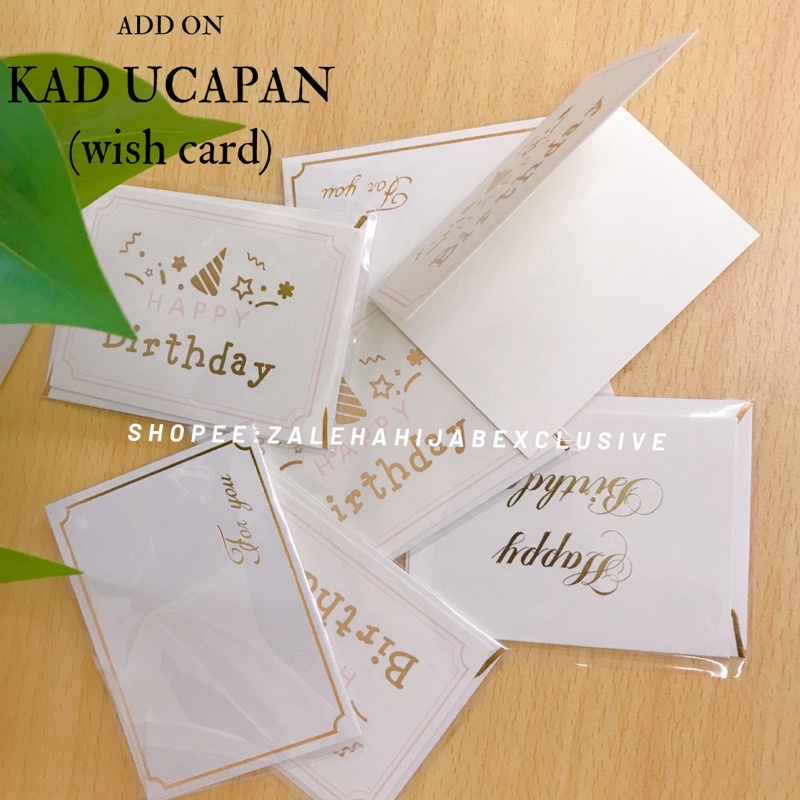 KAD UCAPAN BIRTHDAY | KAD UCAPAN WISH CARD | ADD ON KAD UCAPAN | Shopee ...