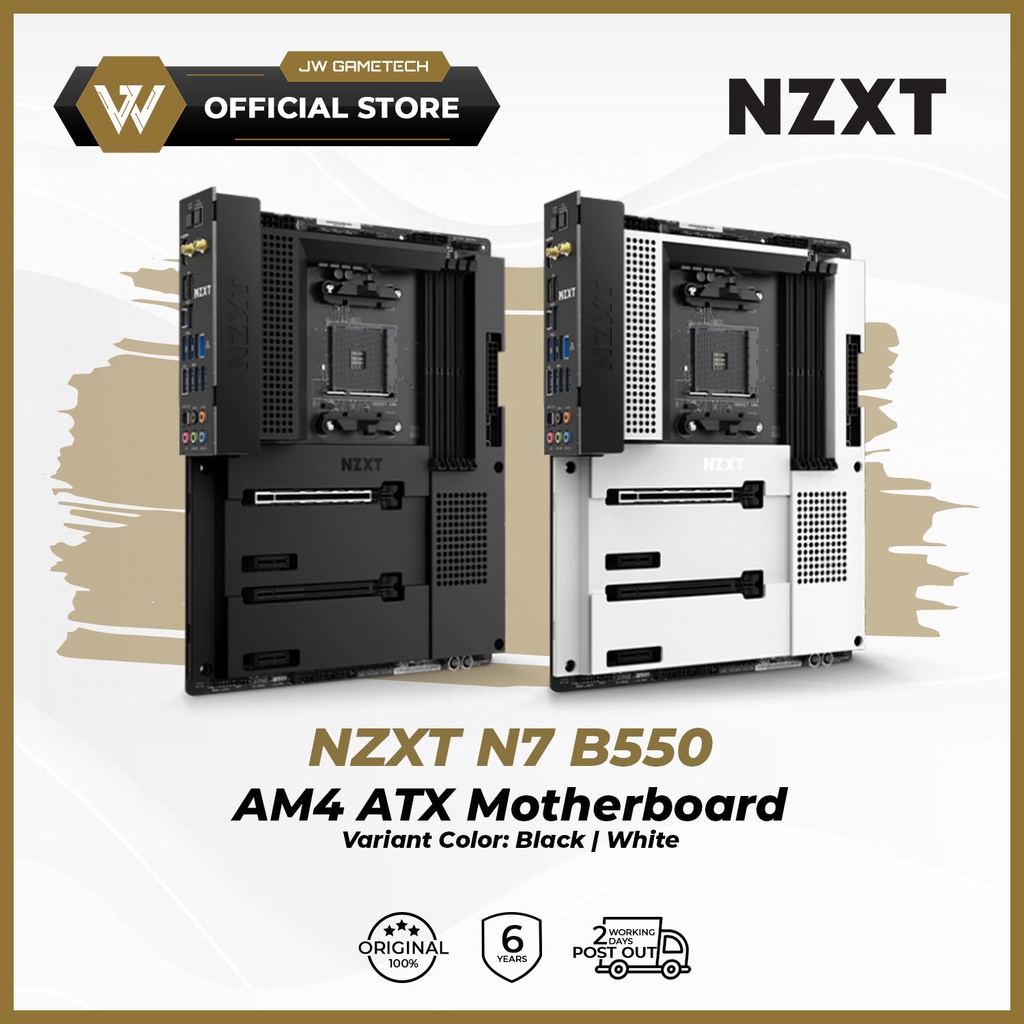 NZXT N7 B550 AM4 ATX Motherboard - NZXT N7 B550 Black | NZXT N7 B550 ...