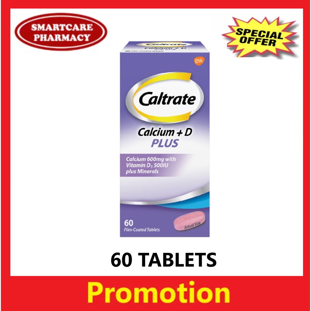 Caltrate 600 PLUS - Calcium +Vit D PLUS 60 TABLETS | Shopee Malaysia