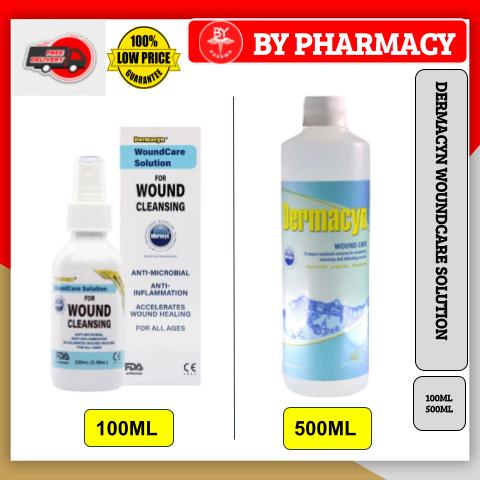 Dermacyn Wound Care Solution (100ml Spray / 500ml Bottle) (Wound ...