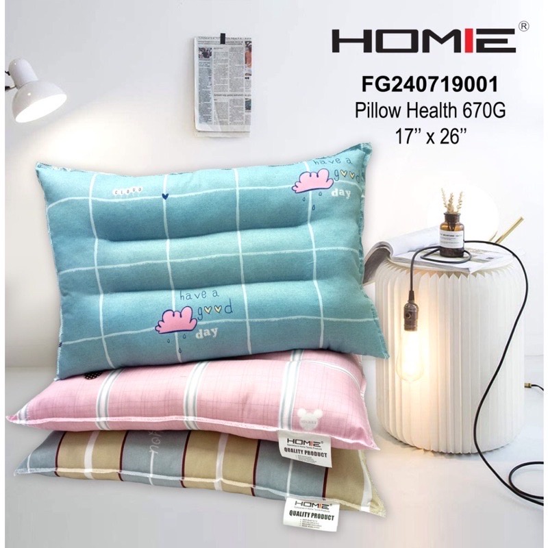 HOMIE Pillow Health with Curve 670g (17" x 26") | Shopee Malaysia