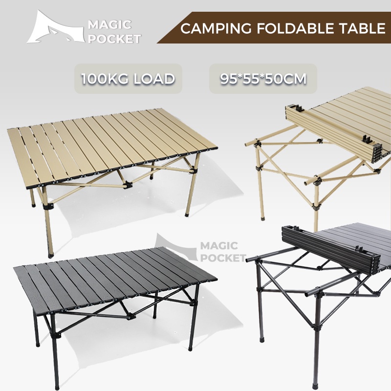 Foldable Camping Table Portable Folding Outdoor Picnic Table Egg Roll Tables Aluminum Table Meja ...