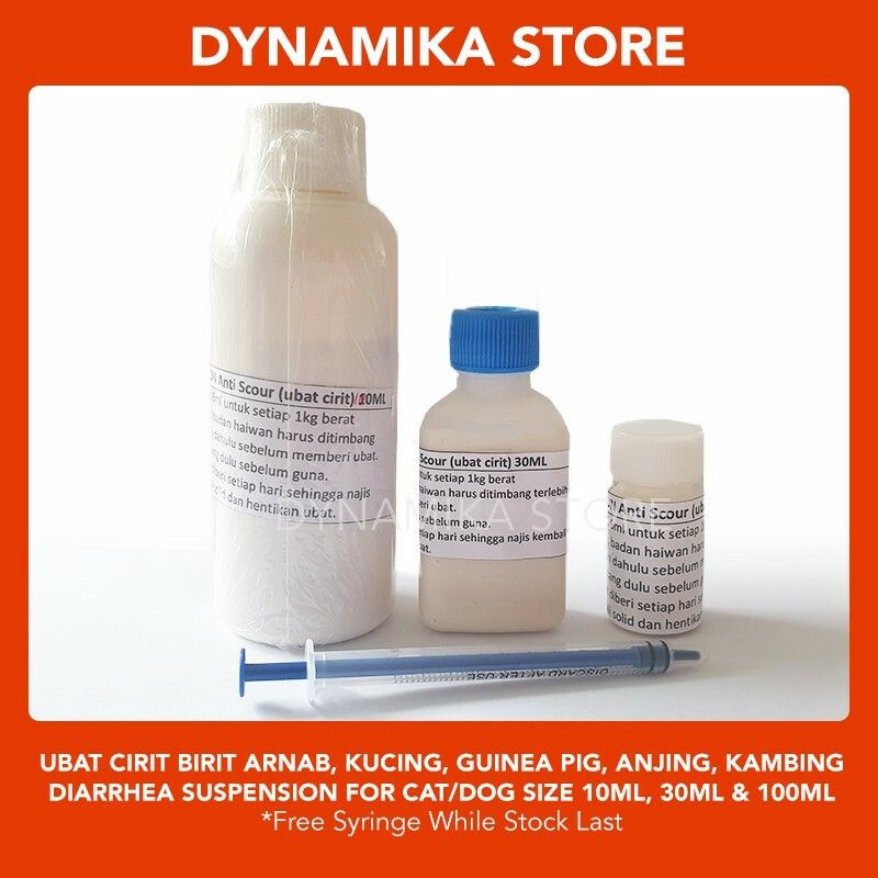 [ANTI SCOUR] UBAT CIRIT BIRIT KUCING / DIARRHEA FOR CAT/DOG 10ML ...