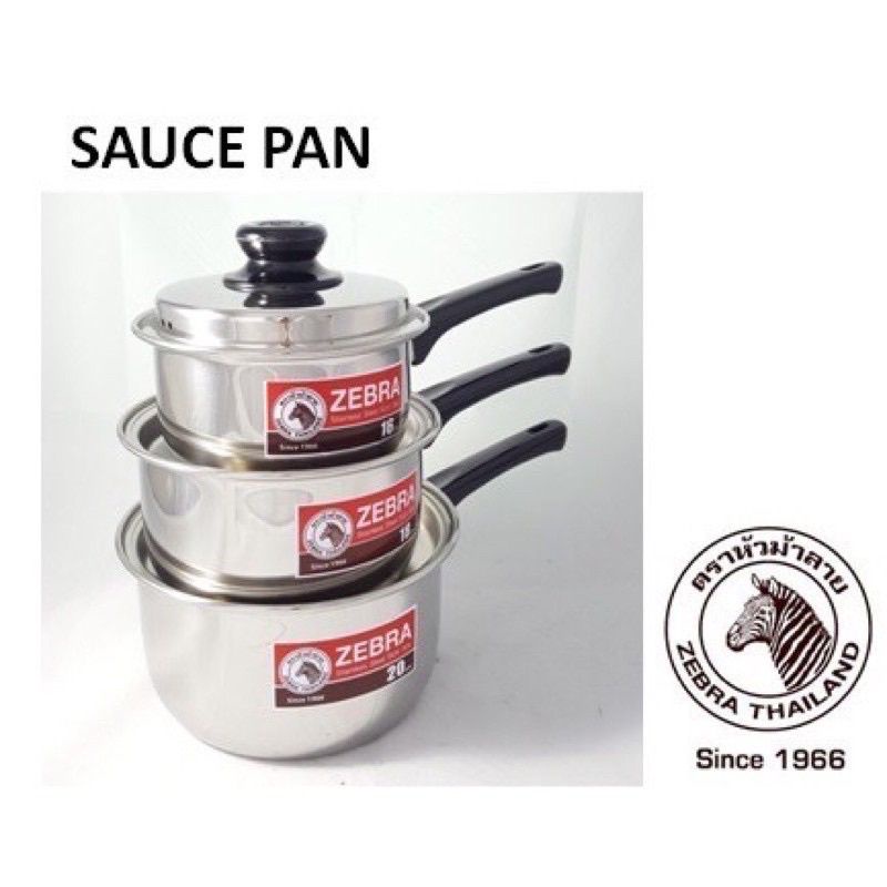 ZEBRA SUS304 STAINLESS STEEL Carry SAUCE PAN (14,16,18cm) | Shopee Malaysia