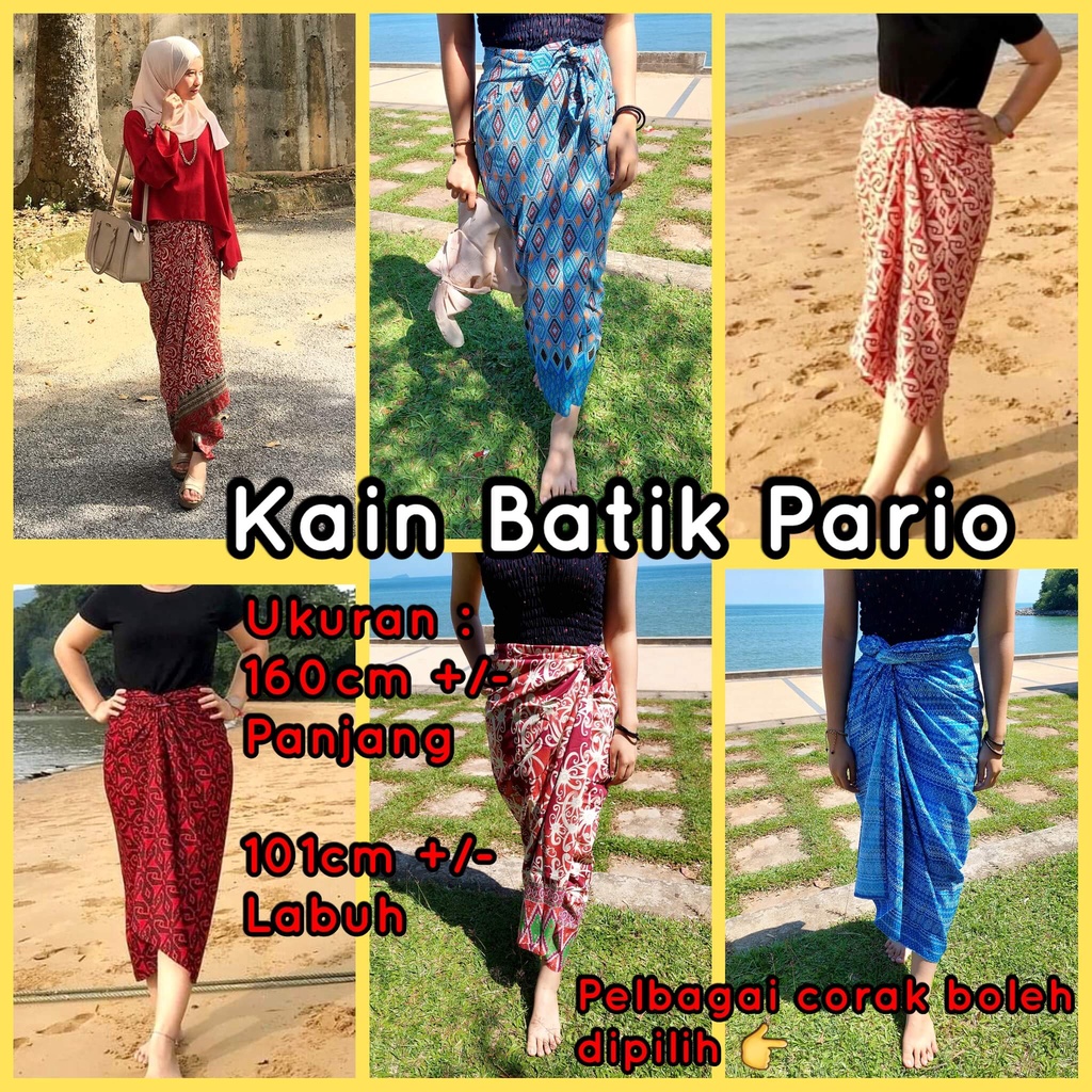 Kain Pario Batik Borneo Sarawak/ Skirt Lilit Pario Viral Muslimah ...