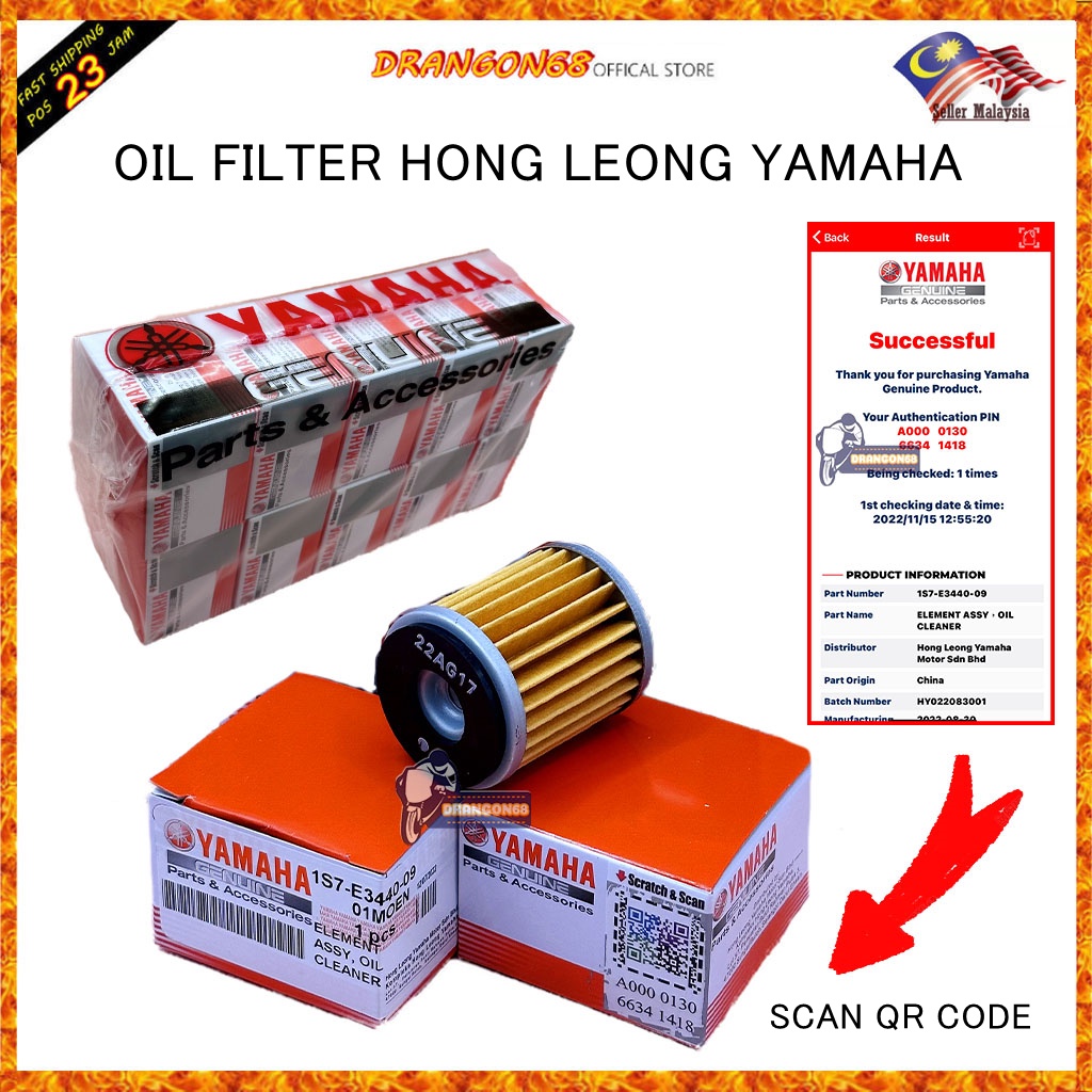 Yamaha Oil Filter Original Hly Thailand Indonesia Lc135 Y15