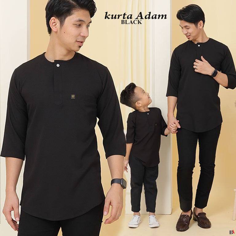 BAJU KURTA ADAM KURTA SLIM FIT KURTA RAYA 2023 KURTA 3 SUKU SET AYAH ...