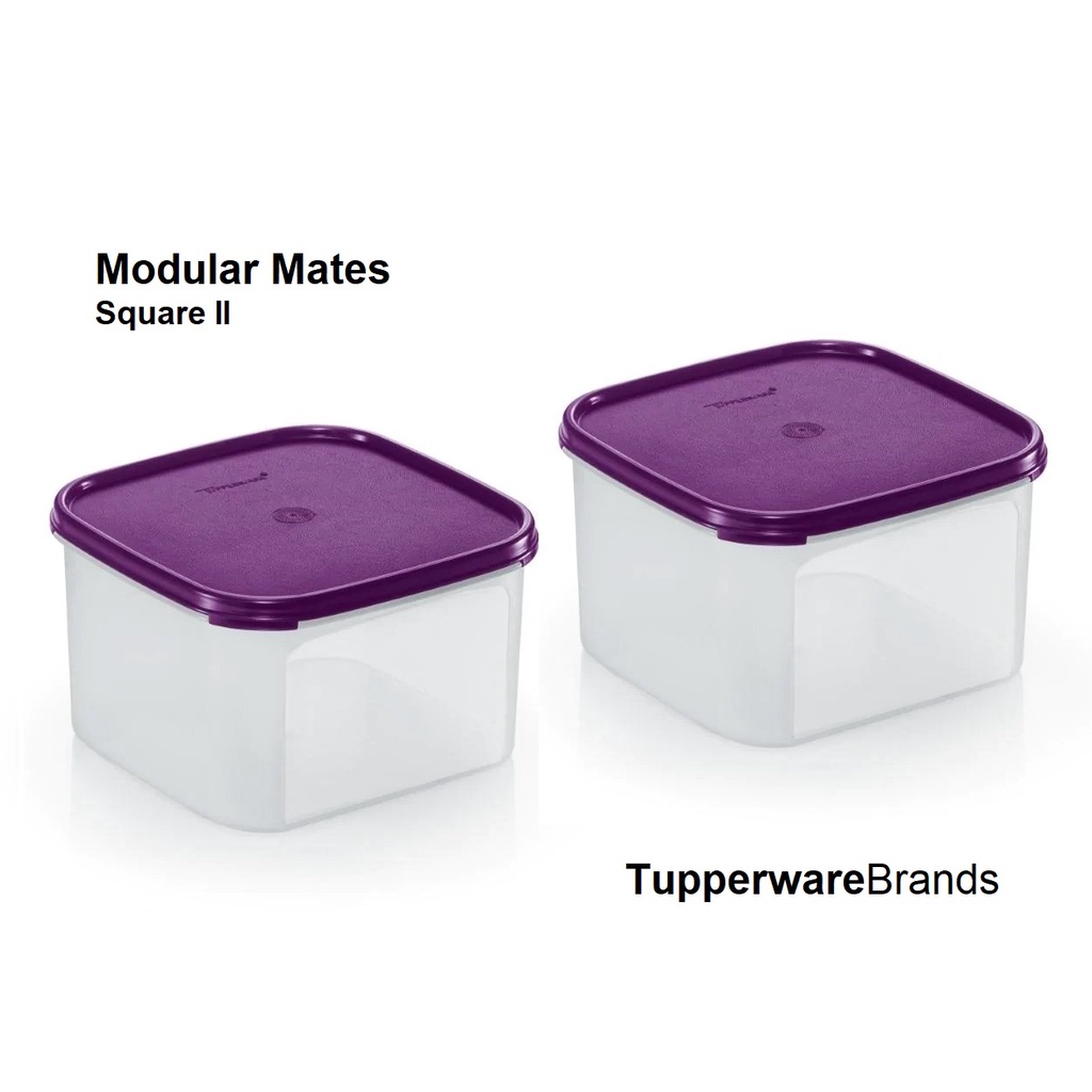 Tupperware Modular Mates Square 2 (2) - Dewberry | Shopee Malaysia