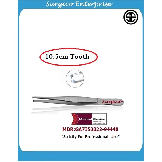 Dissecting Forceps Tooth 10.5cm Surgical Medical Use- | Shopee Malaysia