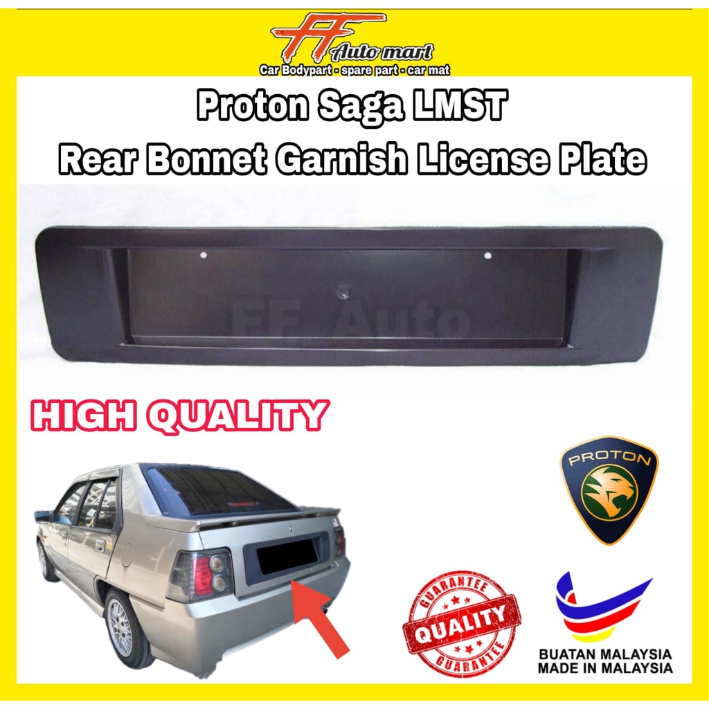 Proton Saga LMST 2004 Rear Garnish License Plate - Cover Nombor Plate ...