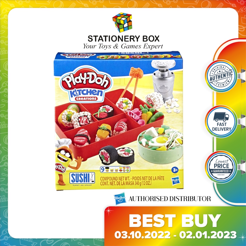 ORIGINAL - Hasbro Play-Doh DIY Sushi Play Food Set, for Kids Ages 3 ...