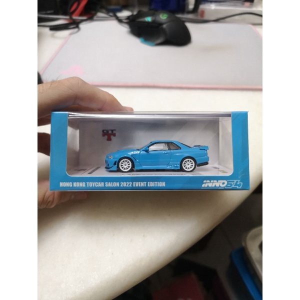 Inno64 Nissan Skyline GT-T (R34) Baby Blue HK Toycar Salon 2022 Event Edition | Shopee Malaysia