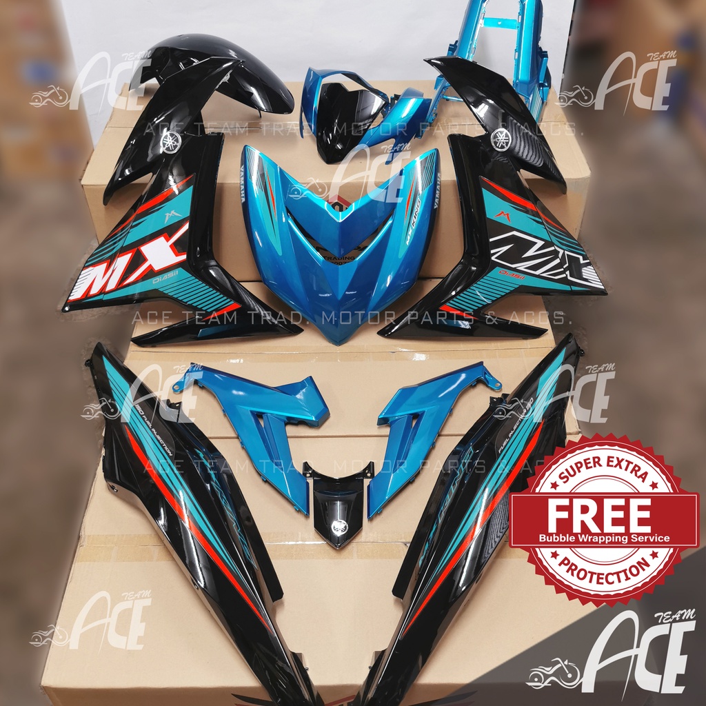 Coverset Y15 V1 V2 MX King Indo Cyan Ysuku Y15V1 Y15V2 Yamaha Cover Set ...