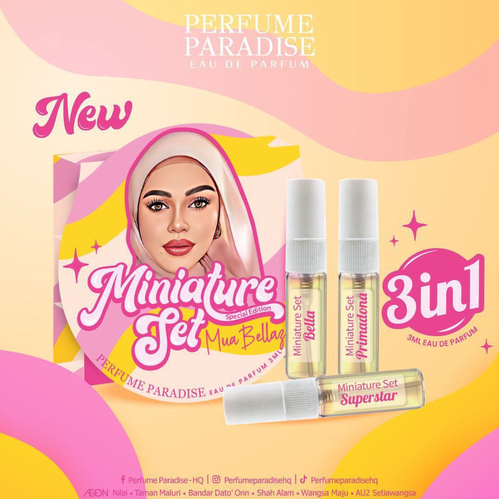 NEW PERFUME PARADISE MUABELLAZ MINIATURE SET | Shopee Malaysia